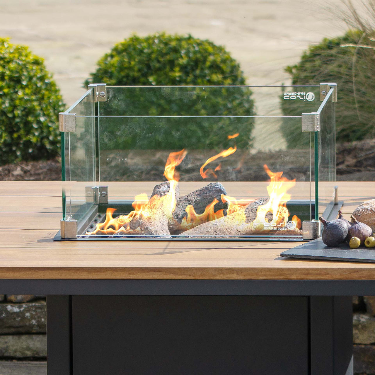 Cosi Medium Fire Pit Square Glass Surround | Outdoor