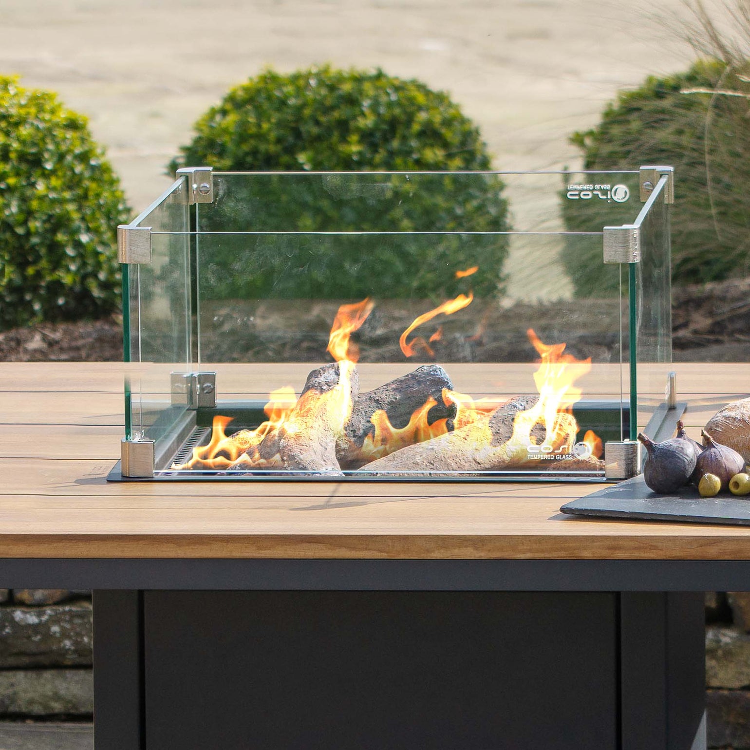 Cosi Medium Fire Pit Square Glass Surround | Outdoor | Ruma