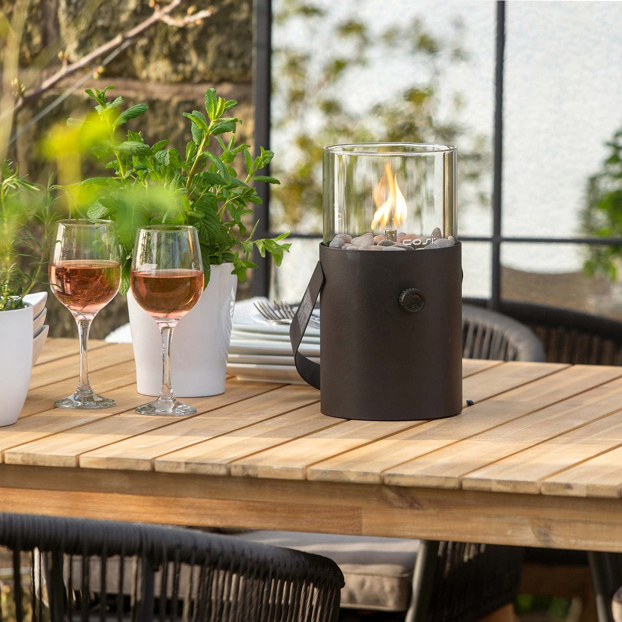 Cosiscoop Black Outdoor Fire Lantern | Outdoor