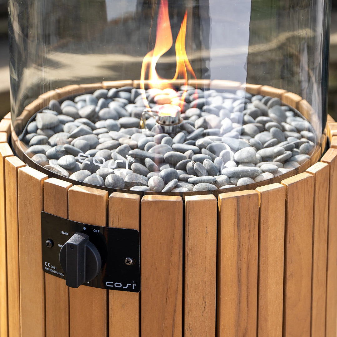 Cosiscoop Pillar Lantern Teak Pillar Fire Lantern | Outdoor | Ruma