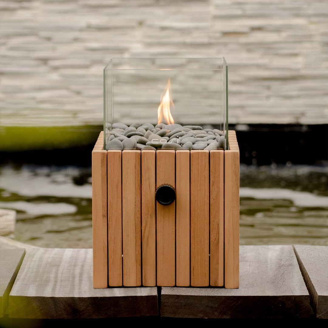 Cosiscoop Square Outdoor Timber Fire Lantern | Outdoor