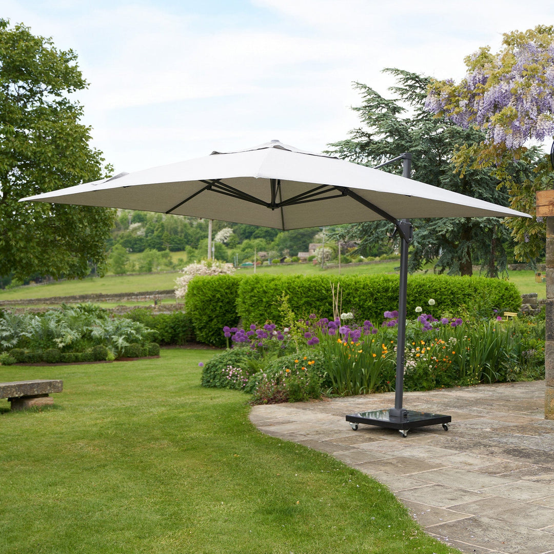 Platinum Challenger T2 Light Grey Rectangular Parasol | Outdoor