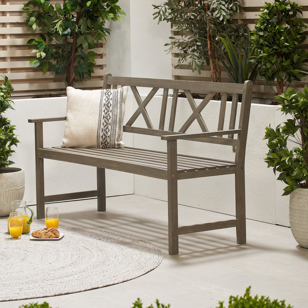 Antique Grey Outdoor 3 Seater Bench | Outdoor