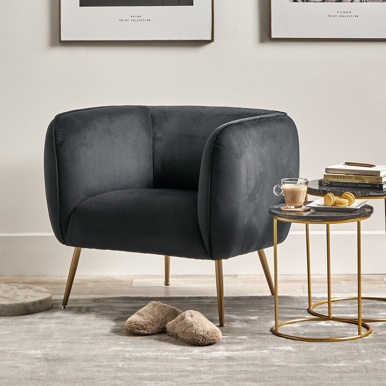 Black Velvet Chair| Seating